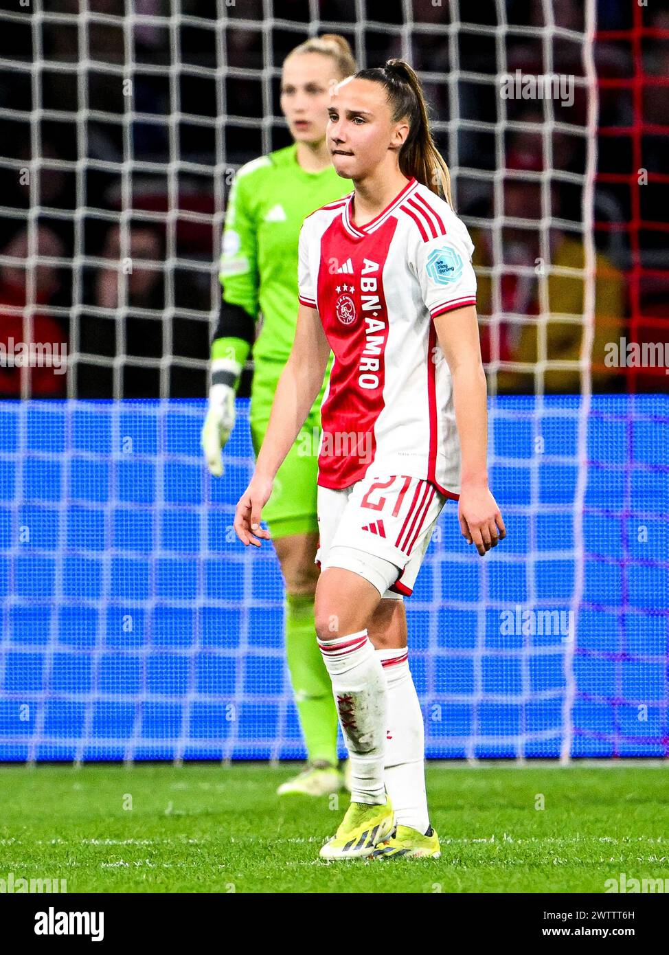 AMSTERDAM - Rosa van Gool of Ajax is disappointed by the disallowed 0-2 ...