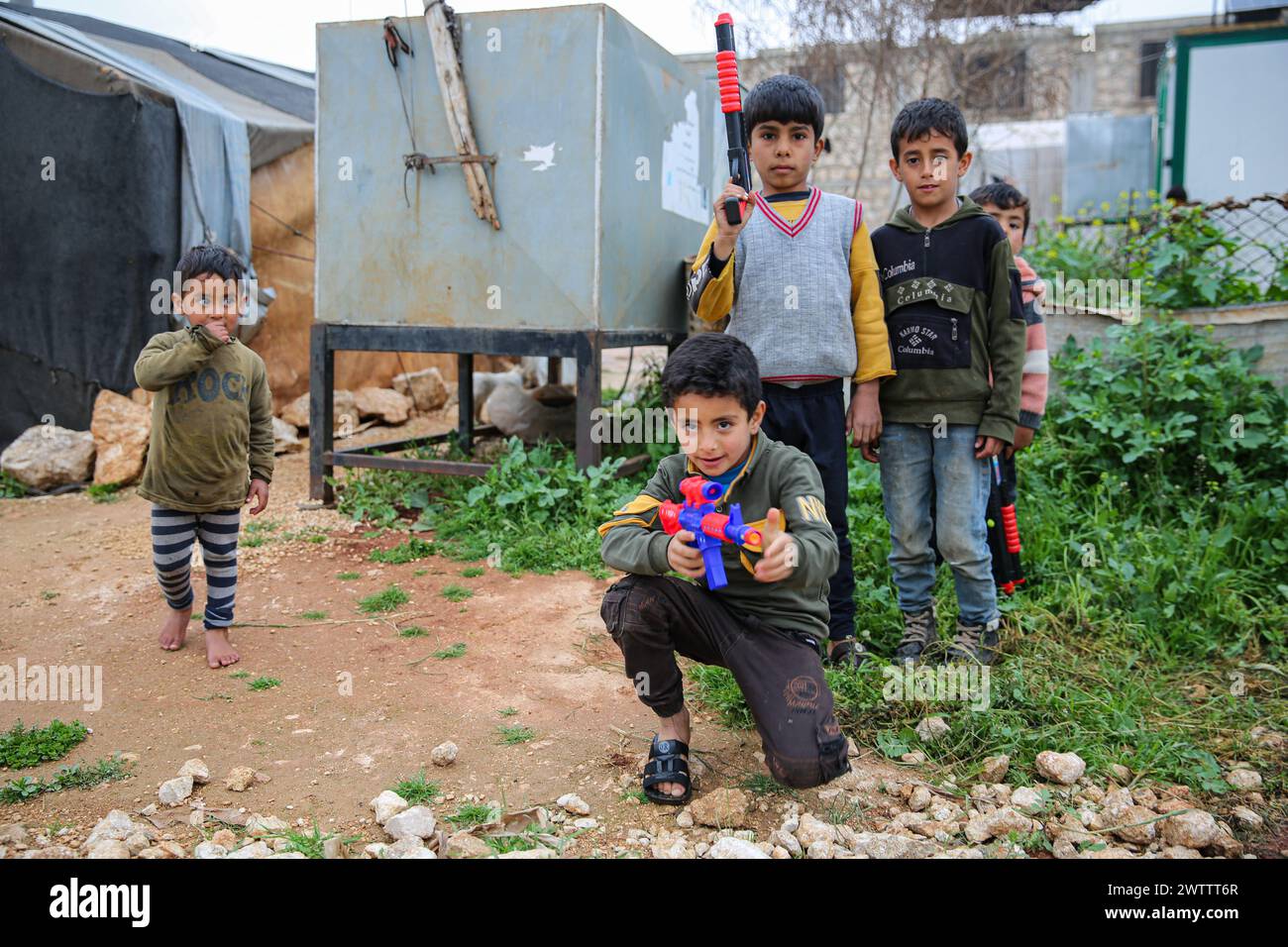 Sarmada, Idlib Governorate, Syria. 18th Mar, 2024. Sarmada, Idlib ...