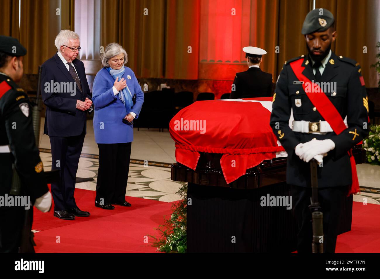 Ottawa, Canada. 19th Mar, 2024. Former prime minister Joe Clark and his ...