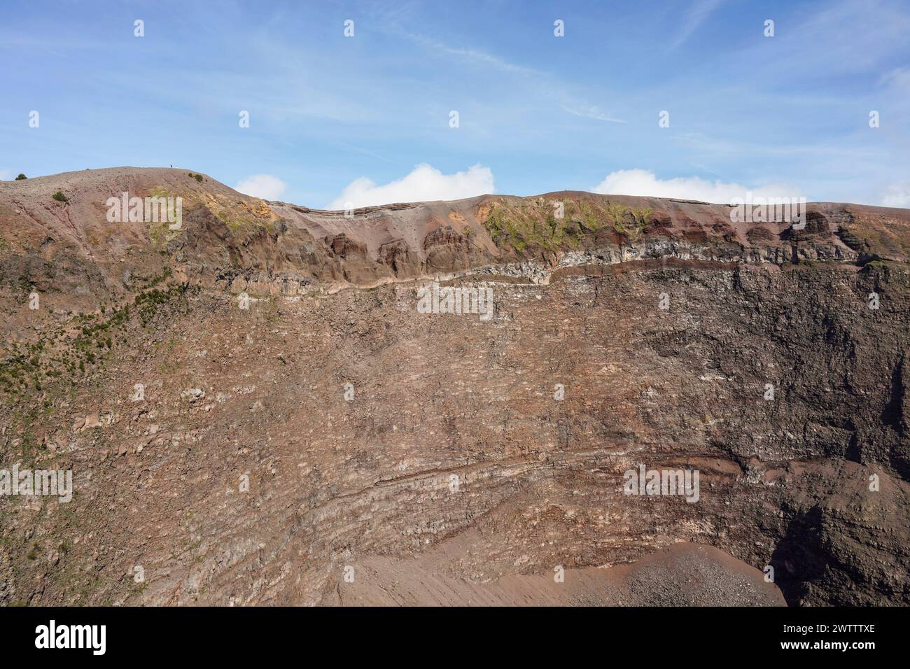 Crater on Mount Vesuvius active volcano, Naples, Italy, Europe Stock ...