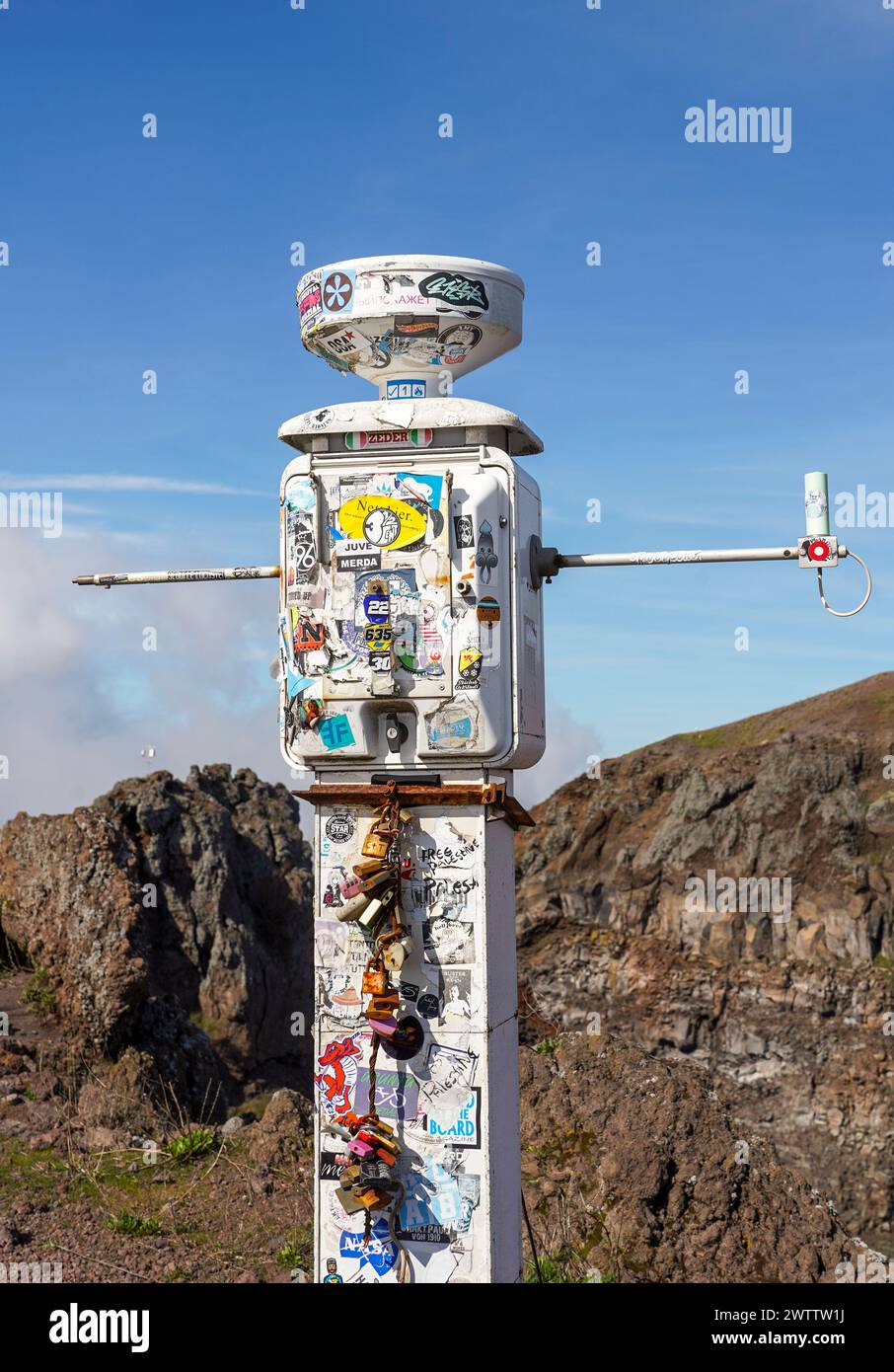 Weather station on Mount Vesuvius. Weather station on the edge of the ...
