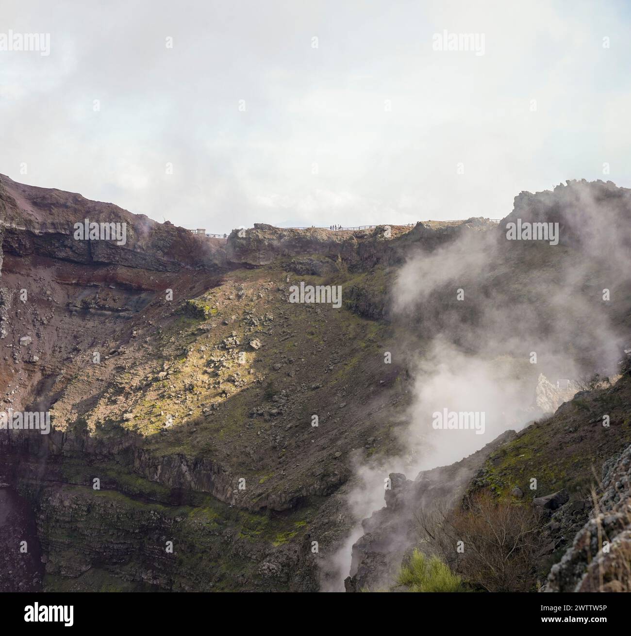 Crater on Mount Vesuvius active volcano, Naples, Italy, Europe Stock ...