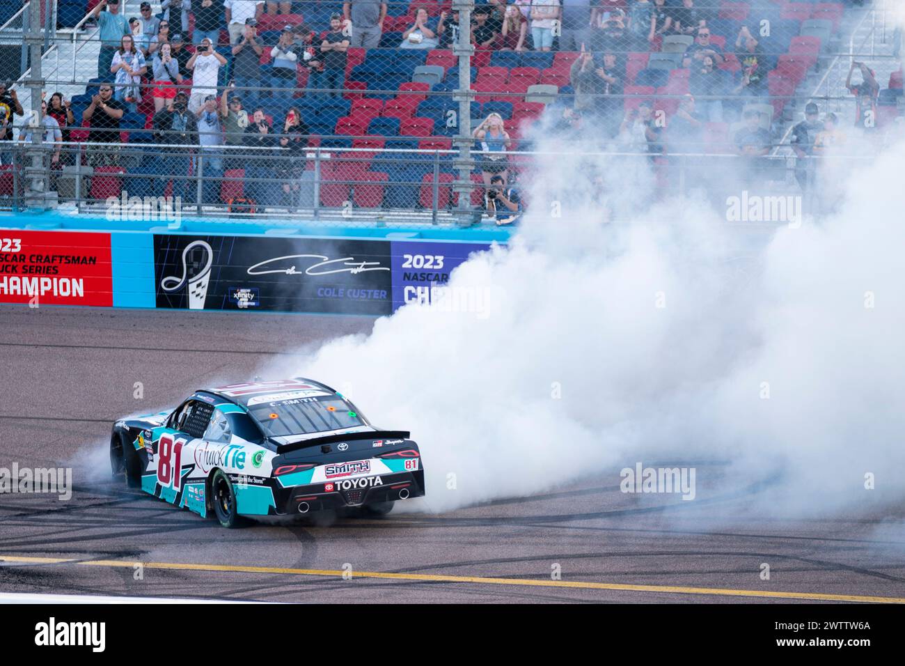 Chandler Smith celebrates his victory for the Call811.com Every Dig ...