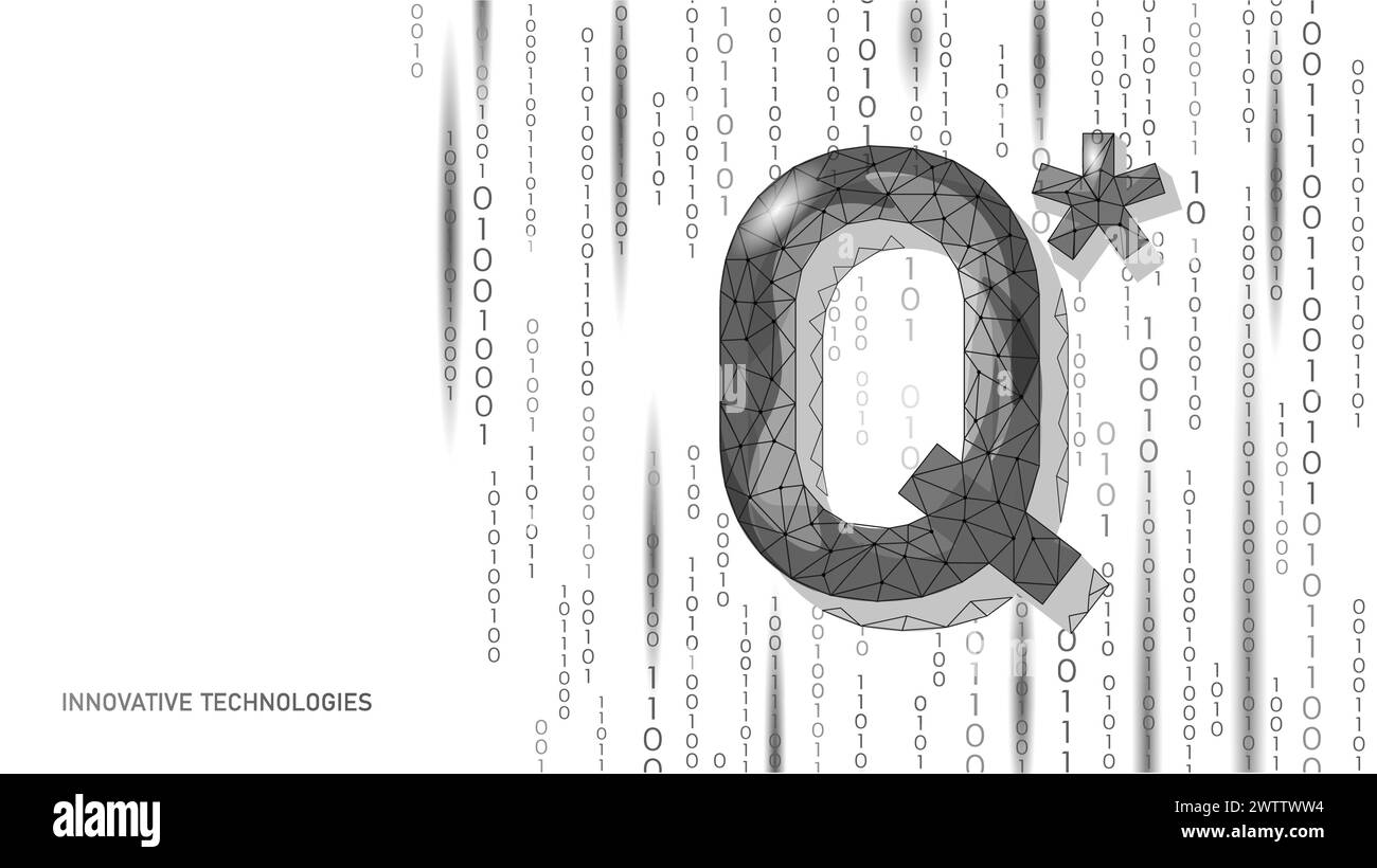 Artificial general intelligence project Q letter symbol. Minimalist ...