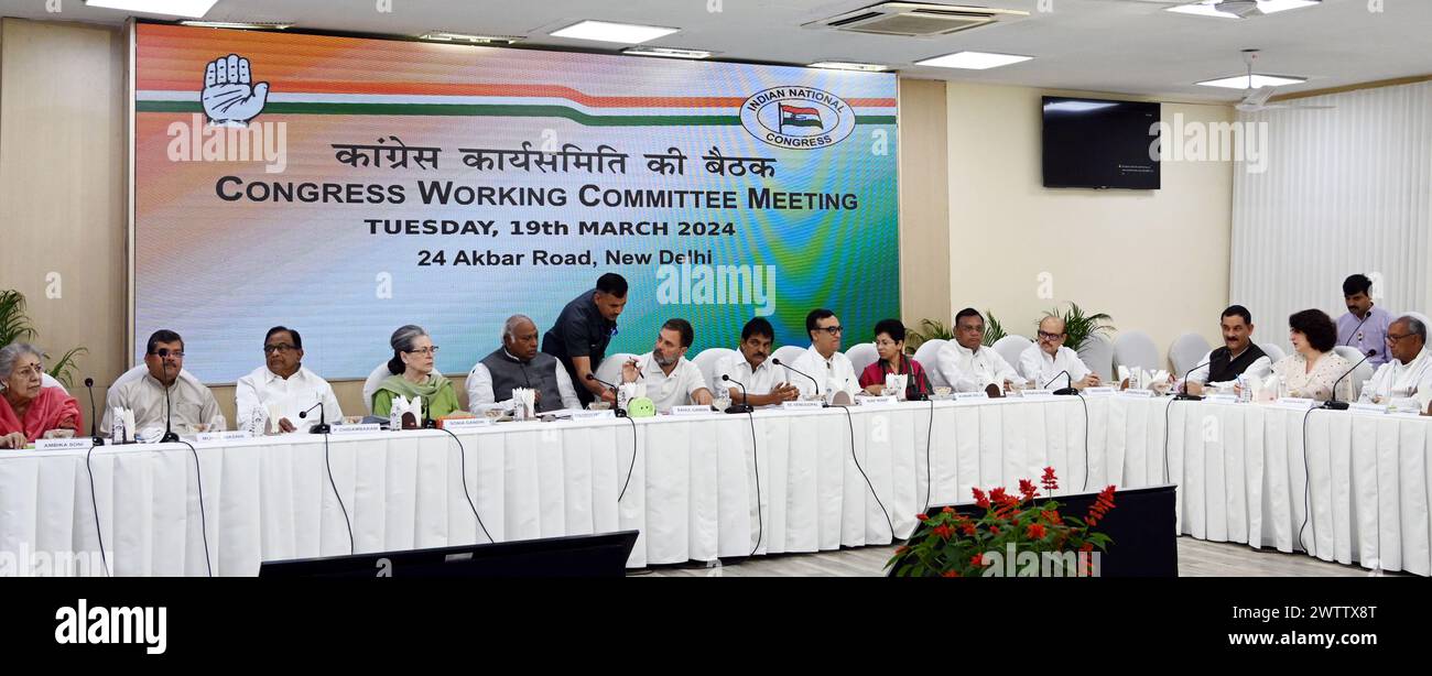 New Delhi, India. 19th Mar, 2024. NEW DELHI, INDIA - MARCH 19: Congress ...