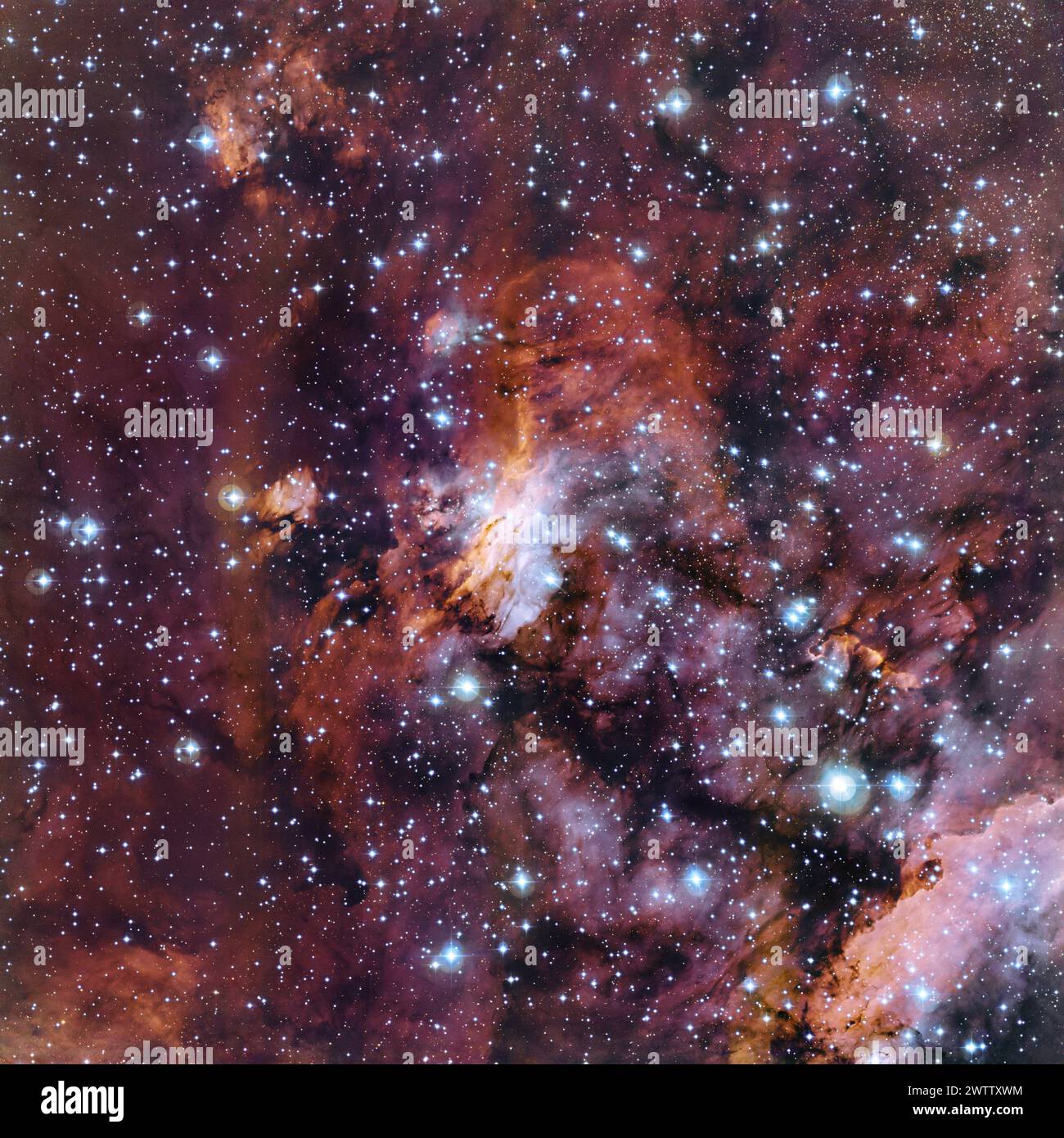 Starry nebula with vibrant cosmic clouds Stock Photo - Alamy