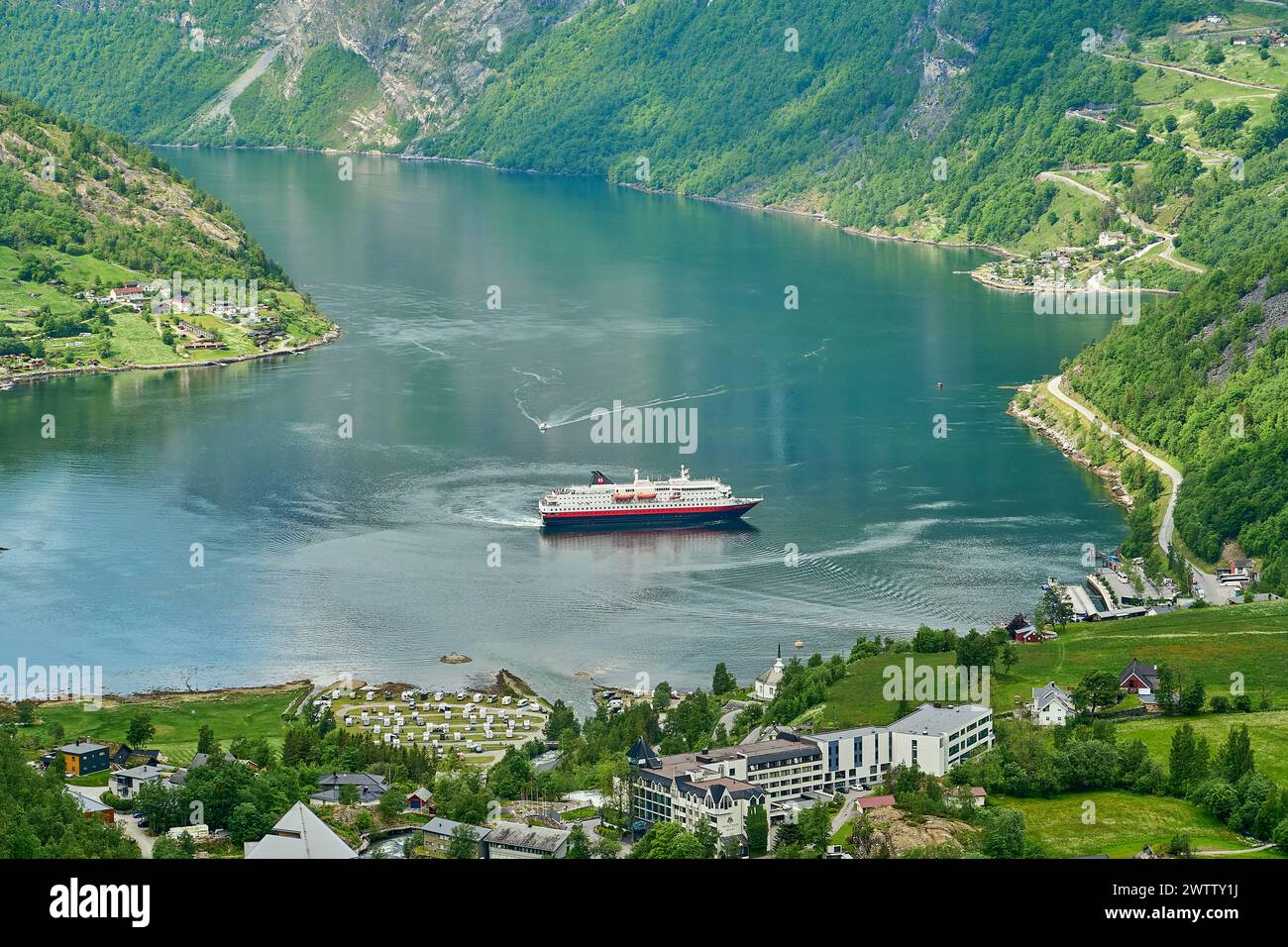 Beautiful Geiranger Fjord is a well known and popular travel ...
