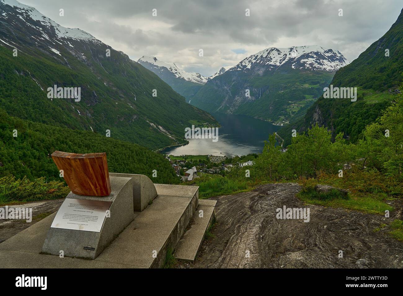 Beautiful Geiranger Fjord is a well known and popular travel ...