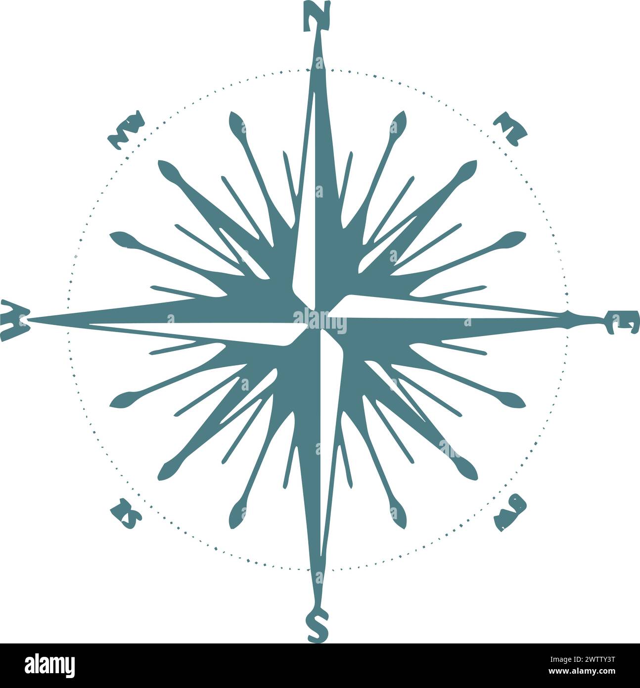 World direction rose. Navigation map retro symbol Stock Vector Image ...