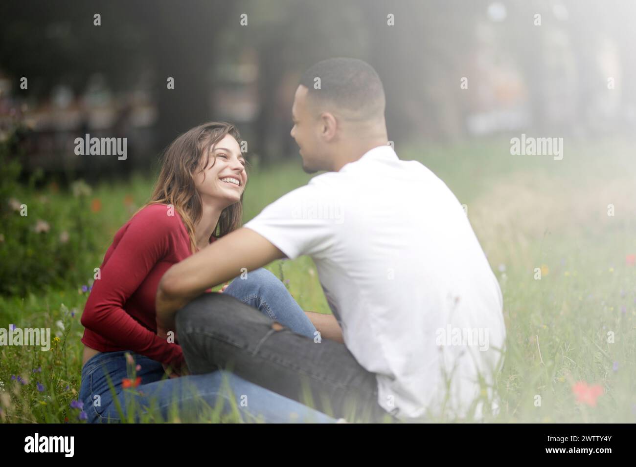 Diverse couple relaxation hi-res stock photography and images - Alamy