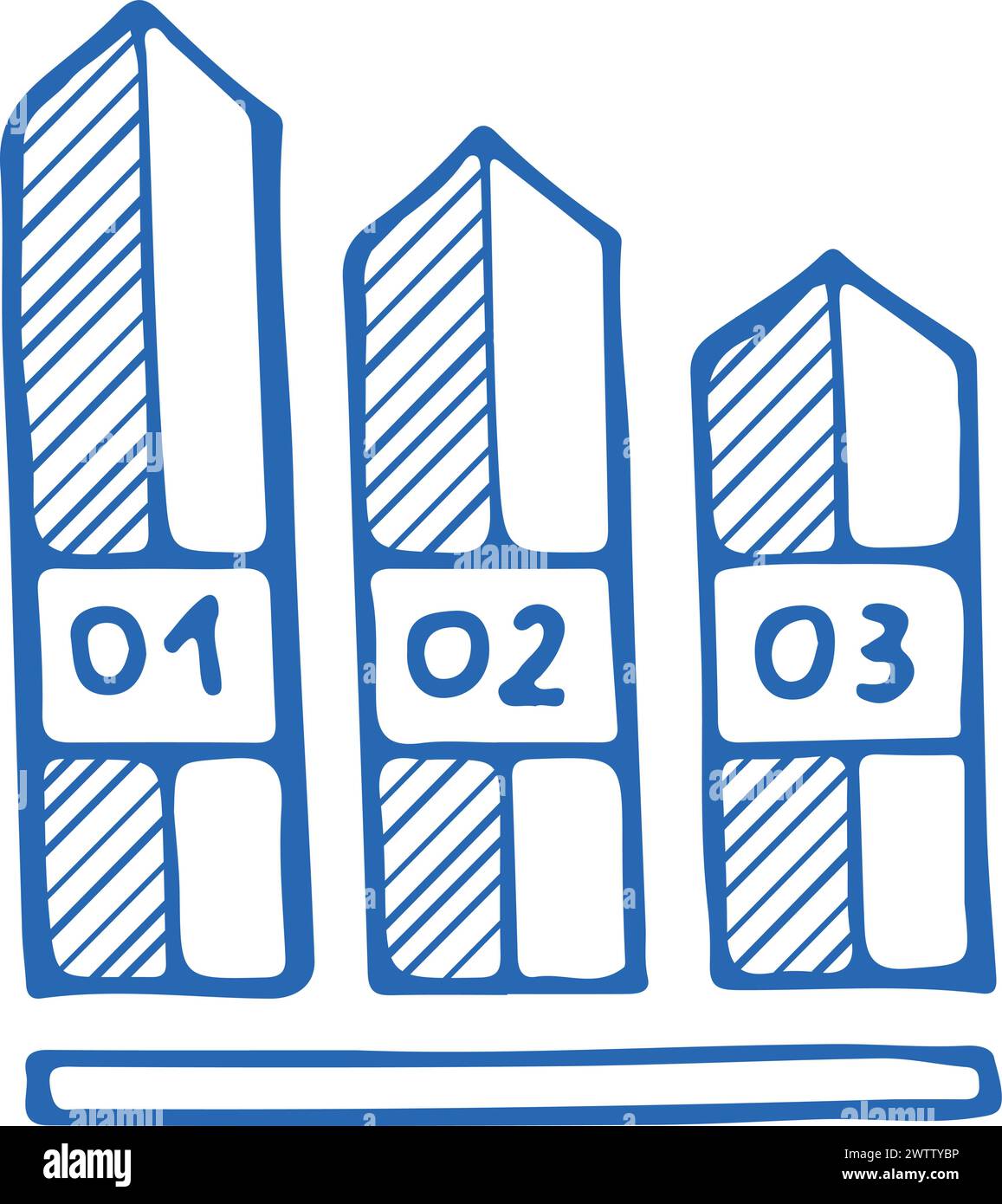 Infographic element. Hand drawn data distribution diagram Stock Vector ...