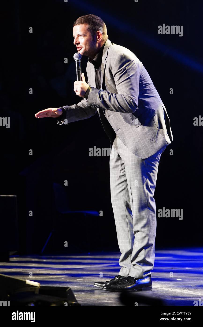 Kevin Bridges on stage during A Night of Comedy, the Teenage Cancer ...