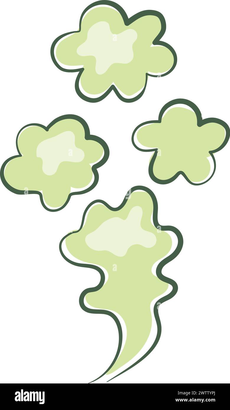 Bad smell cloud green Cut Out Stock Images & Pictures - Alamy