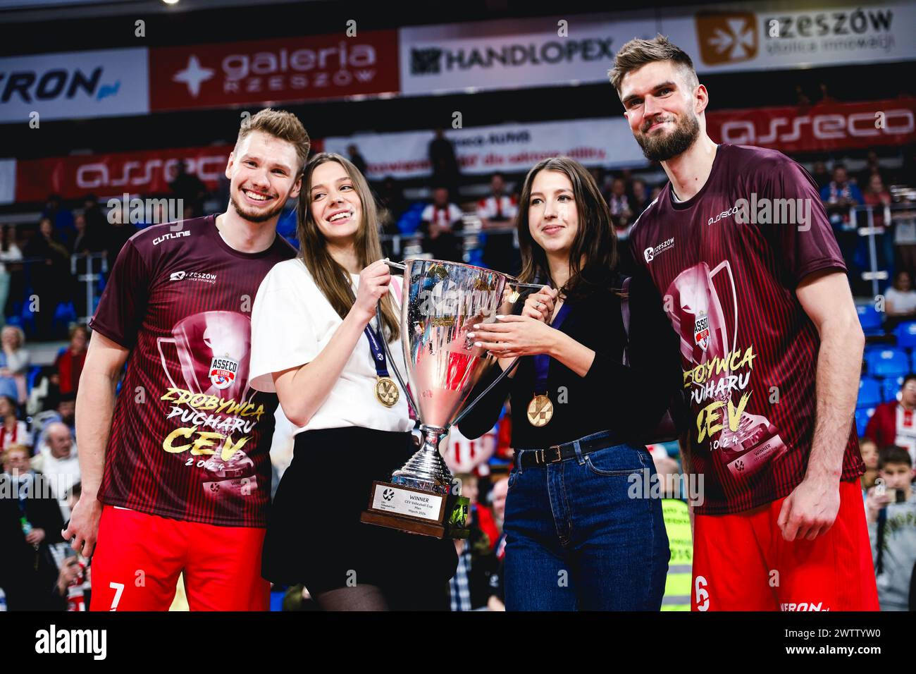 2024.03.19 Rzeszow Siatkowka, Puchar CEV Final Asseco Resovia Rzeszow - SVG Luneburg N/z Jakub ...