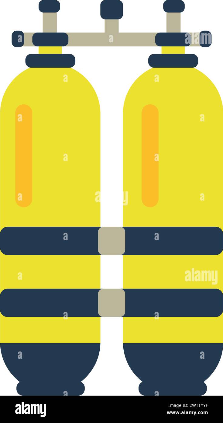 Air tank color icon. Scuba diving equipment Stock Vector Image & Art ...