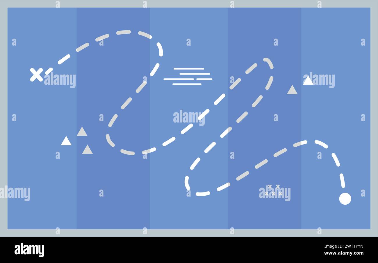 Journey map travel color icon. Trip destination path Stock Vector Image ...