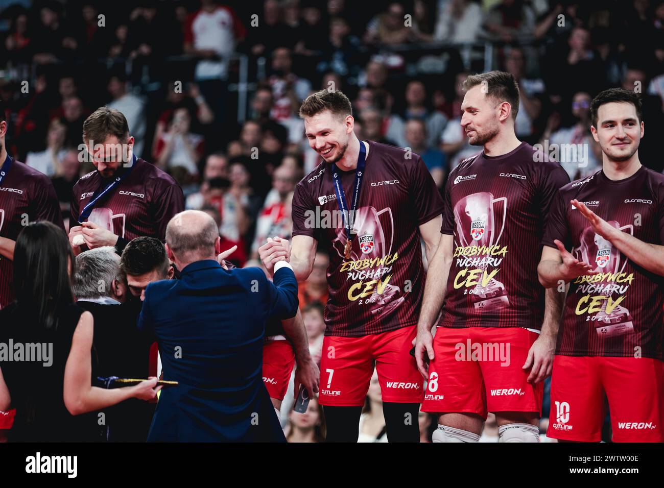 2024.03.19 Rzeszow Siatkowka, Puchar CEV Final Asseco Resovia Rzeszow - SVG Luneburg N/z Jakub ...