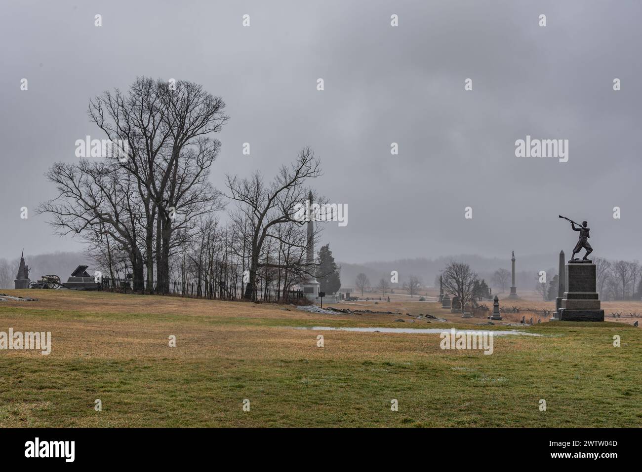 The Copse of Trees During a Heavy Rainstorm, Gettysburg Pennsylvania ...