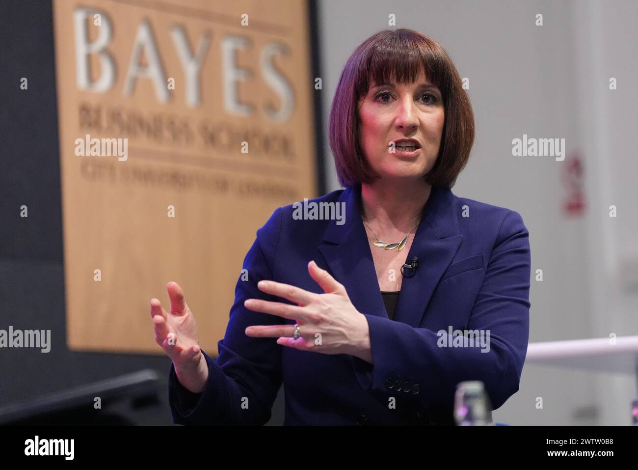 Shadow chancellor Rachel Reeves gives a speech at the Mais lecture held ...