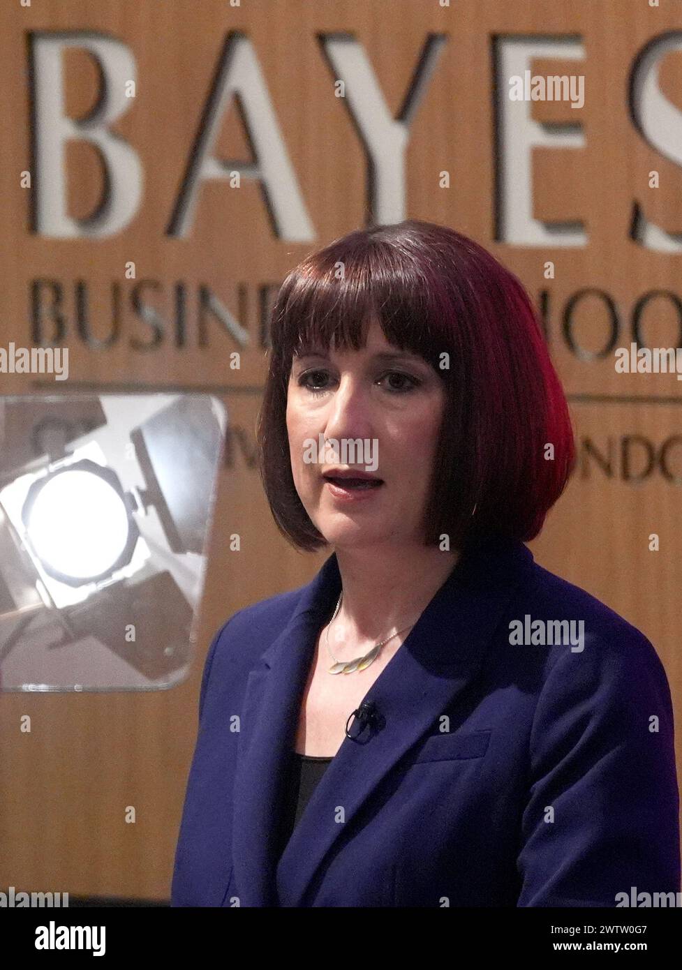 Shadow chancellor Rachel Reeves gives a speech at the Mais lecture held ...