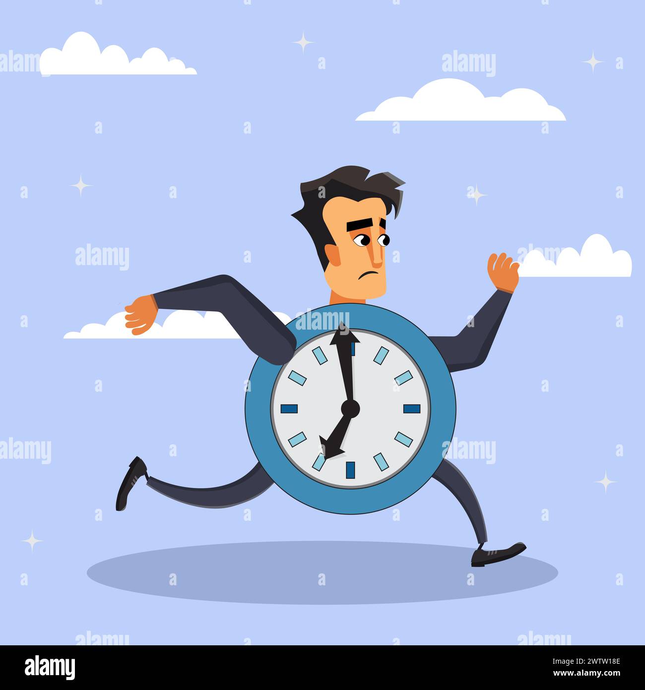 Cartoon clock hi-res stock photography and images - Alamy