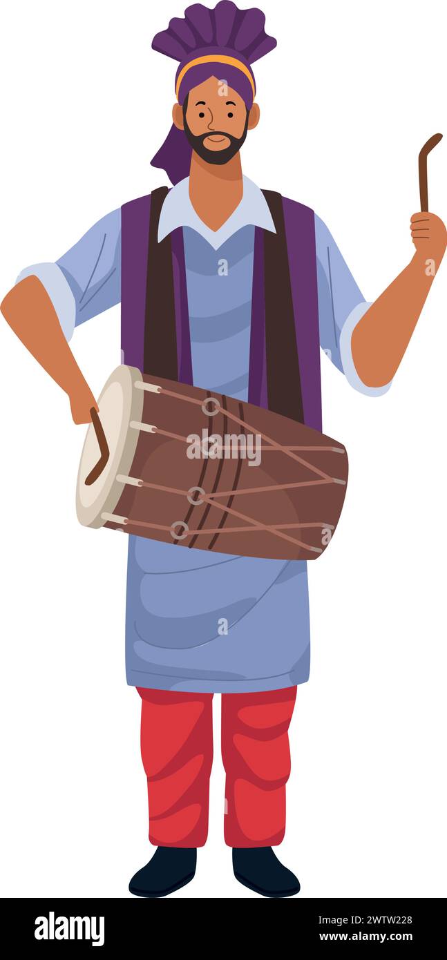 Vaisakhi festival drum Stock Vector Images - Alamy