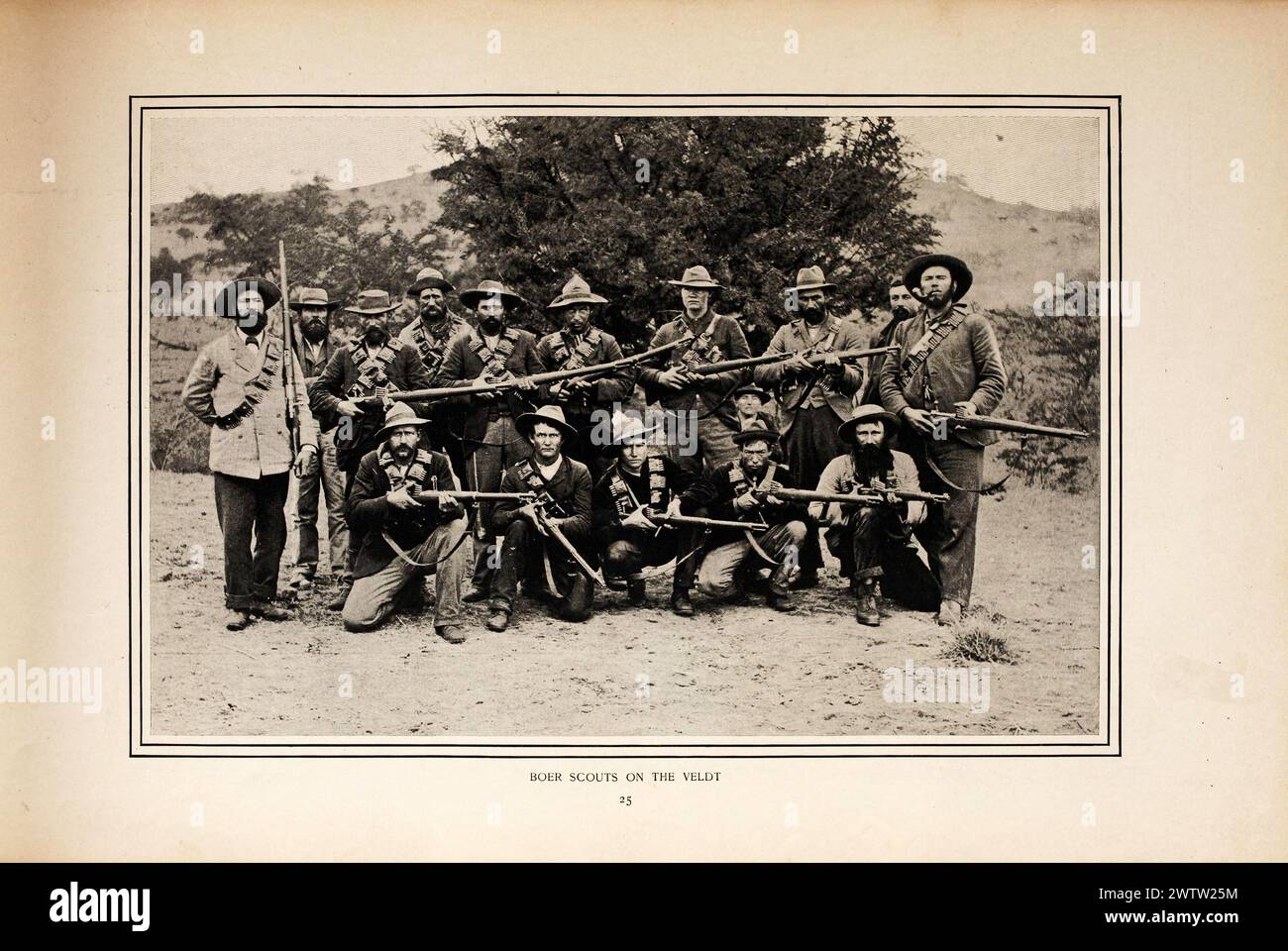 Boer Scouts of the Veldt. Vintage Archival Plate from the Second Boer ...