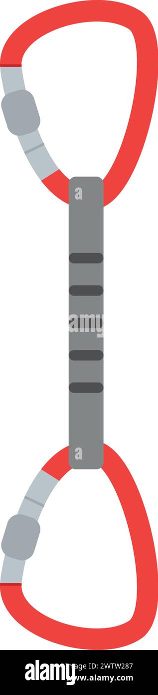 Clasp rope color icon. Climber traveler carabine Stock Vector Image ...