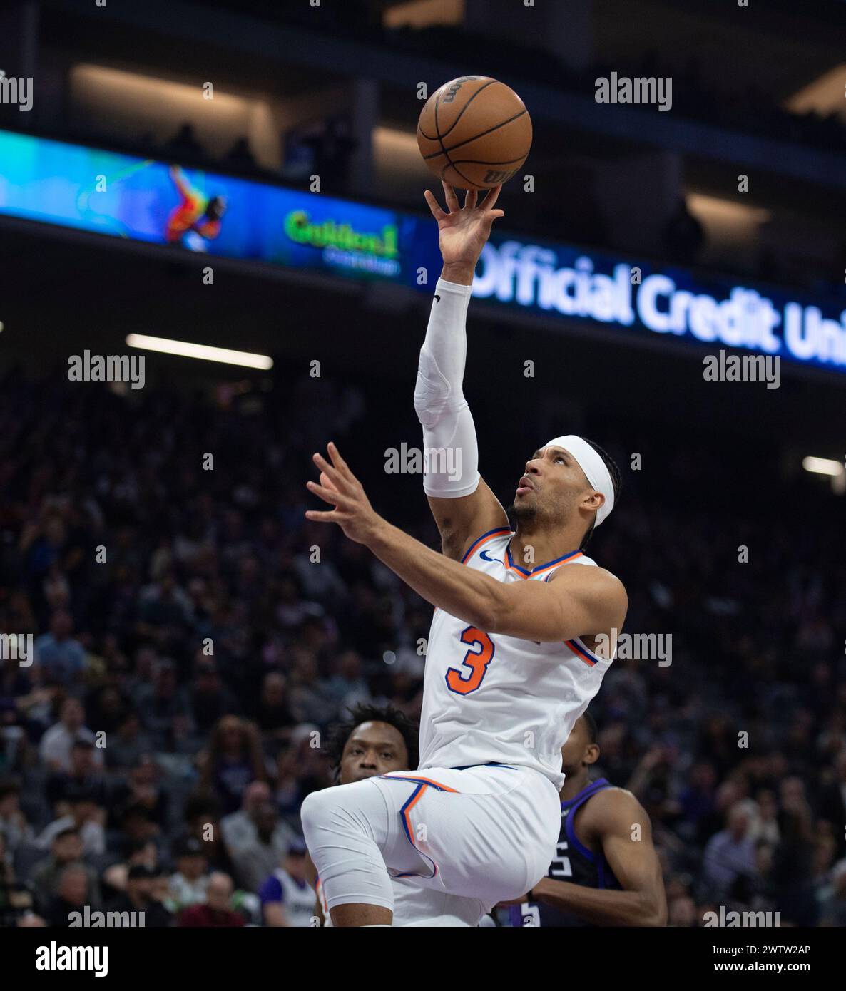 New York Knicks guard Josh Hart (3) shoots in the first quarter of an ...