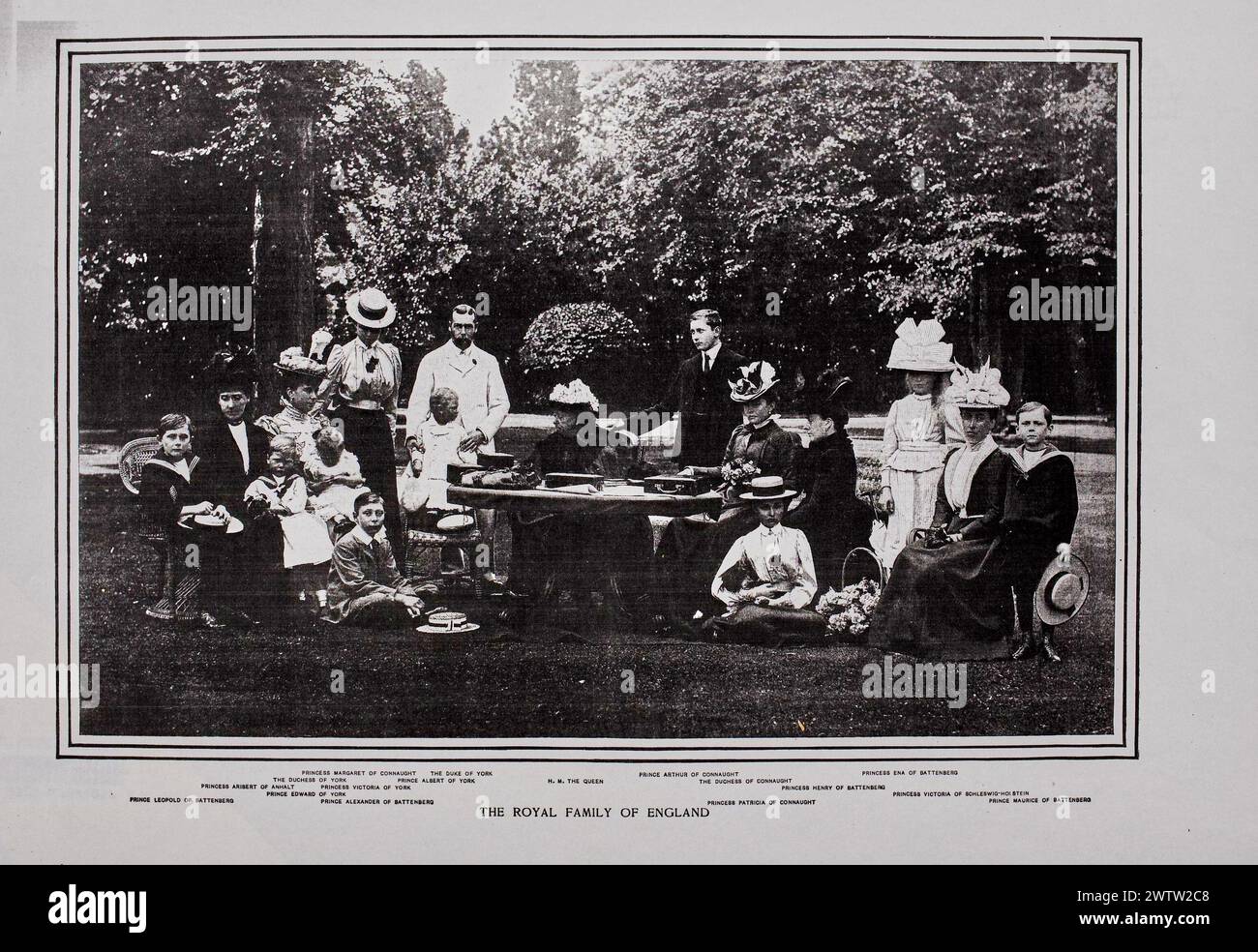 Portrait of the British Royal Family, surrounding Queen Victoria ...