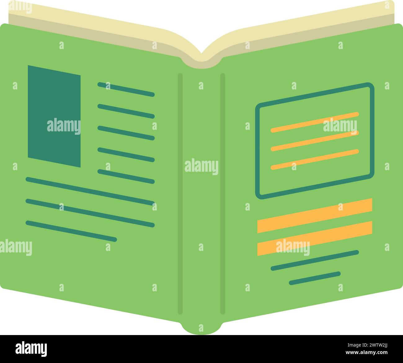 Open book color icon. Library symbol. Reading symbol Stock Vector Image ...