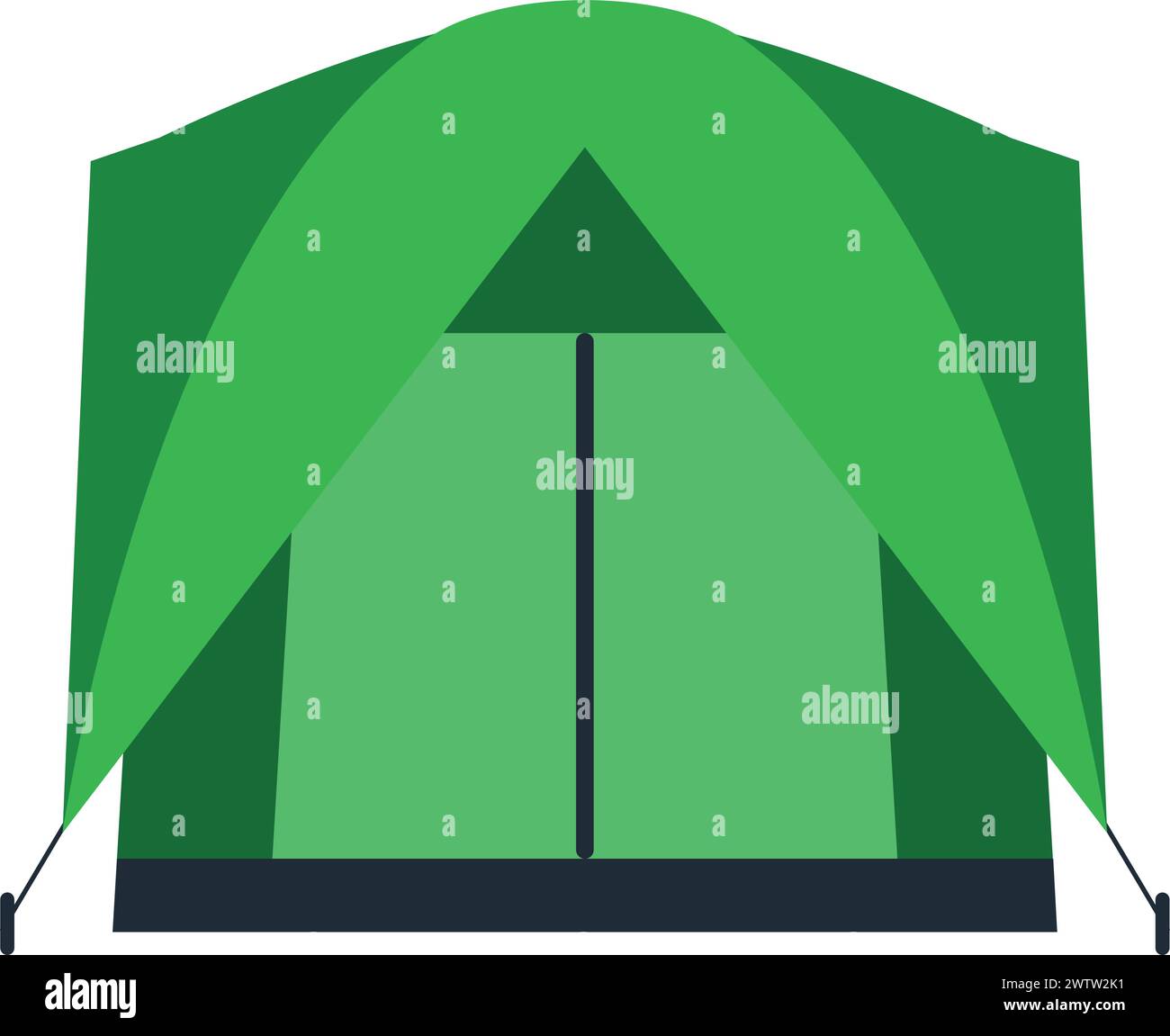 Green tent. Summer vacation tourism. Active lifestyle Stock Vector ...