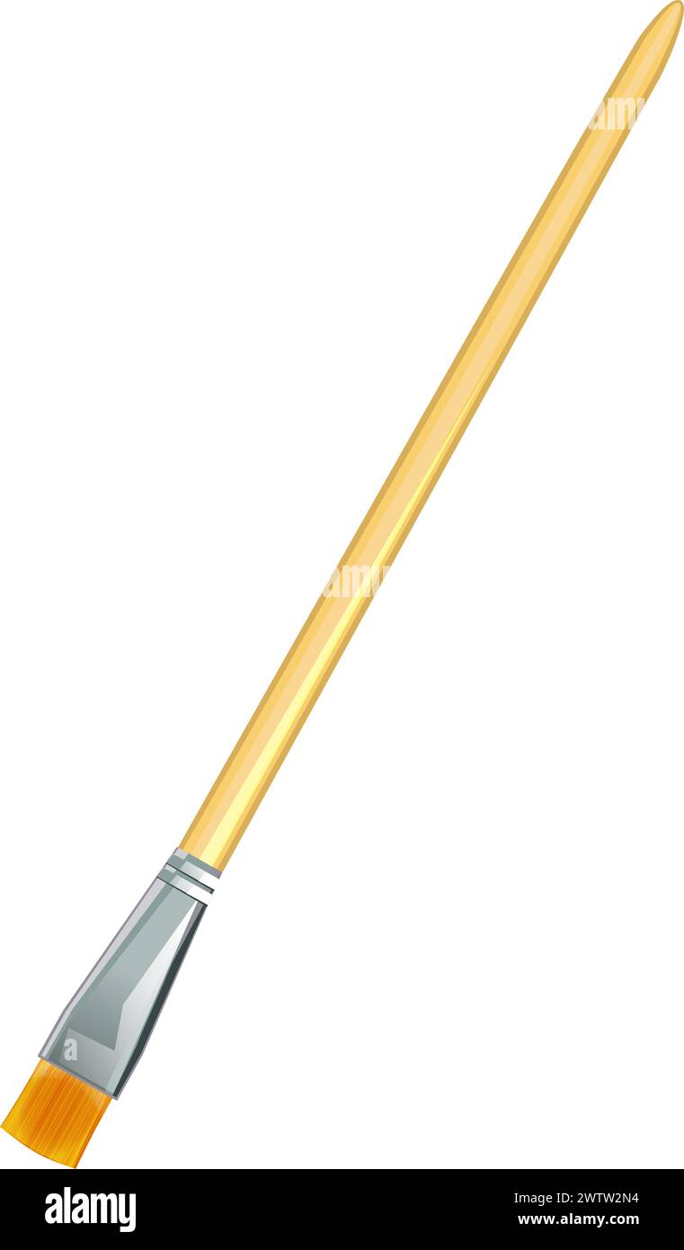 Paintbrush cartoon icon. Artist creative drawing tool Stock Vector ...