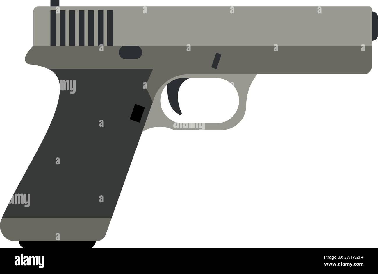 Handgun pistol icon. Firearm weapon. Crime gun Stock Vector Image & Art ...