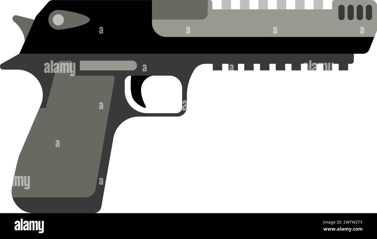 Pistol Icon Tactical Weapon Military Hand Gun Stock Vector Image And Art Alamy