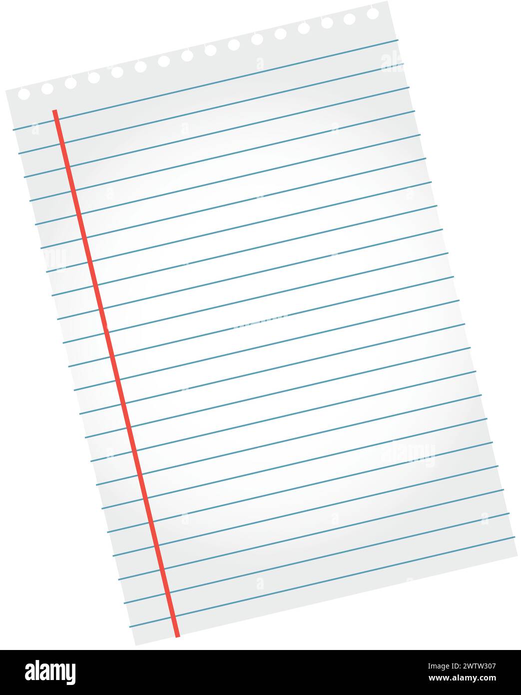 Lined paper sheet cartoon icon. Notebook page Stock Vector Image & Art ...