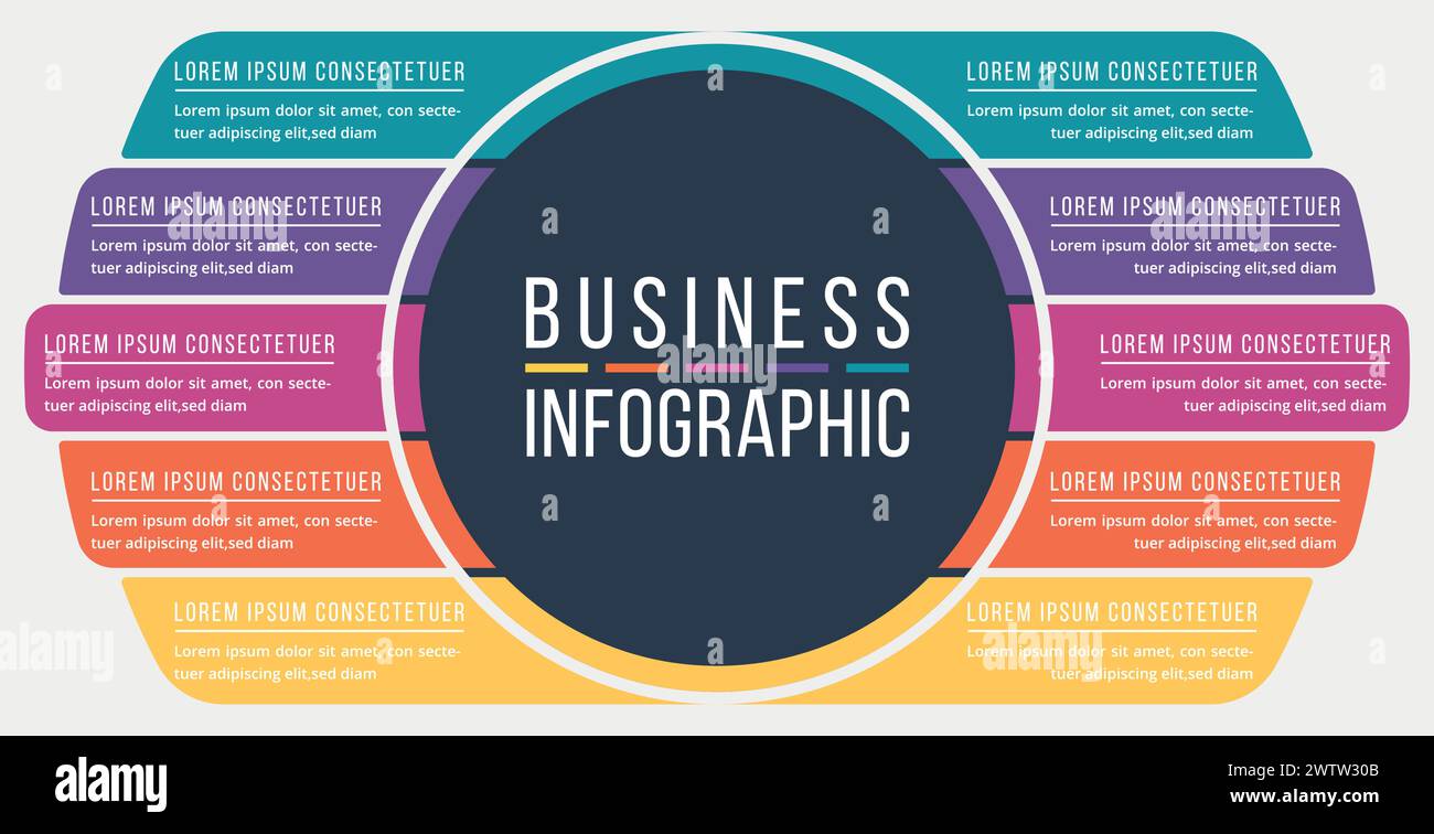 Infographics 5 Options comparison design template Stock Vector Image ...