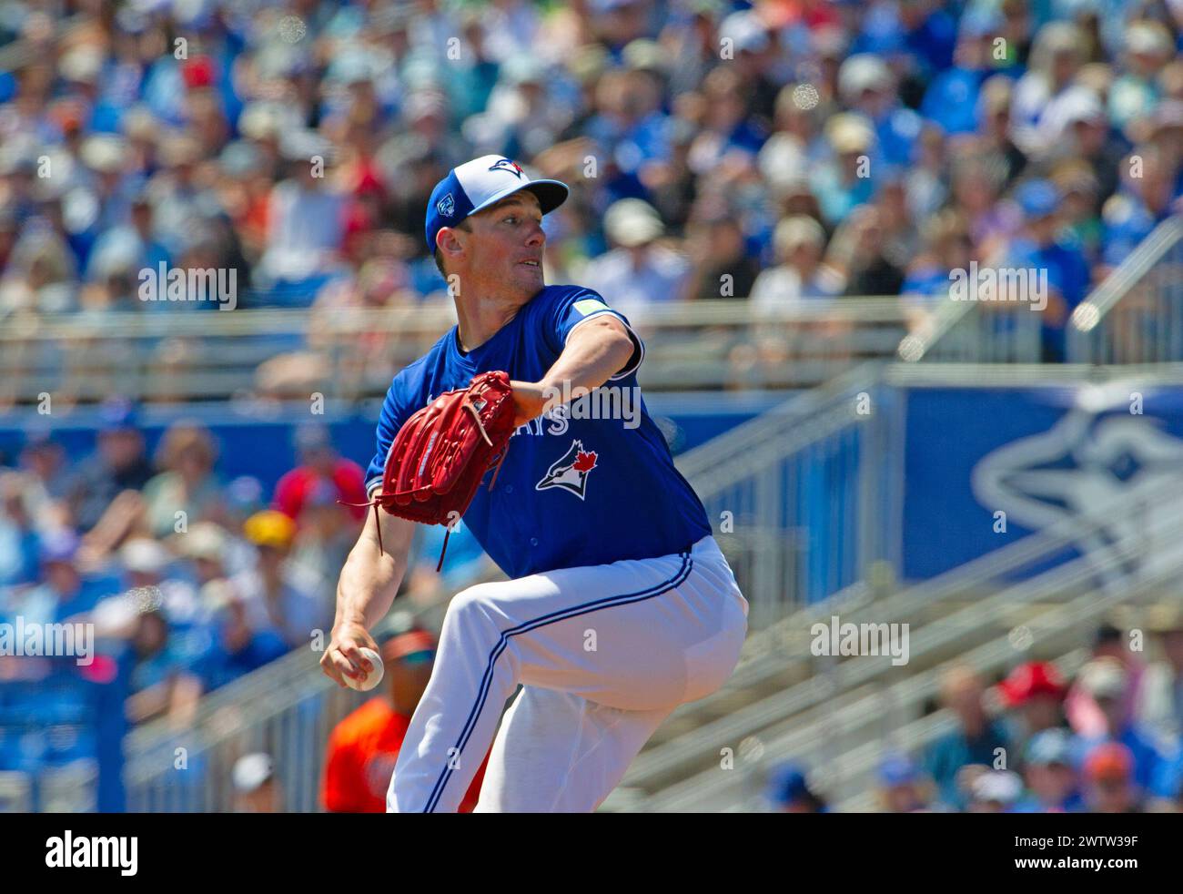 Toronto Blue Jays pitcher Chris Bassitt delivers a pitch during a ...