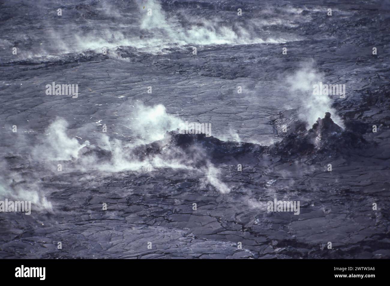 Steam on crater floor, taken in 1992, Kilauea Crater, Hawai'i Volcanoes ...
