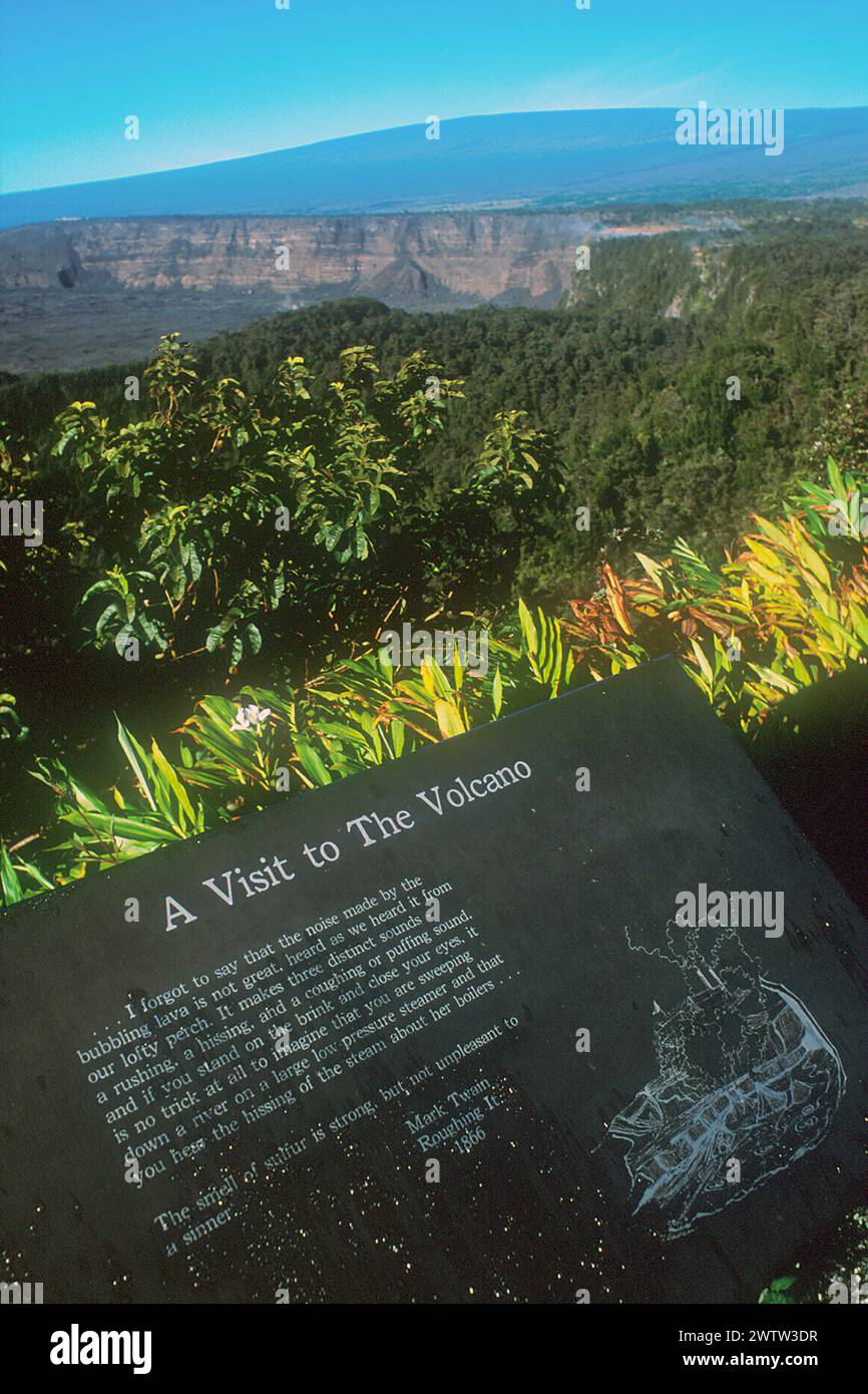 "A Visit to the Volcano" sign, taken in 1998, Kilauea Crater, Hawai'i ...