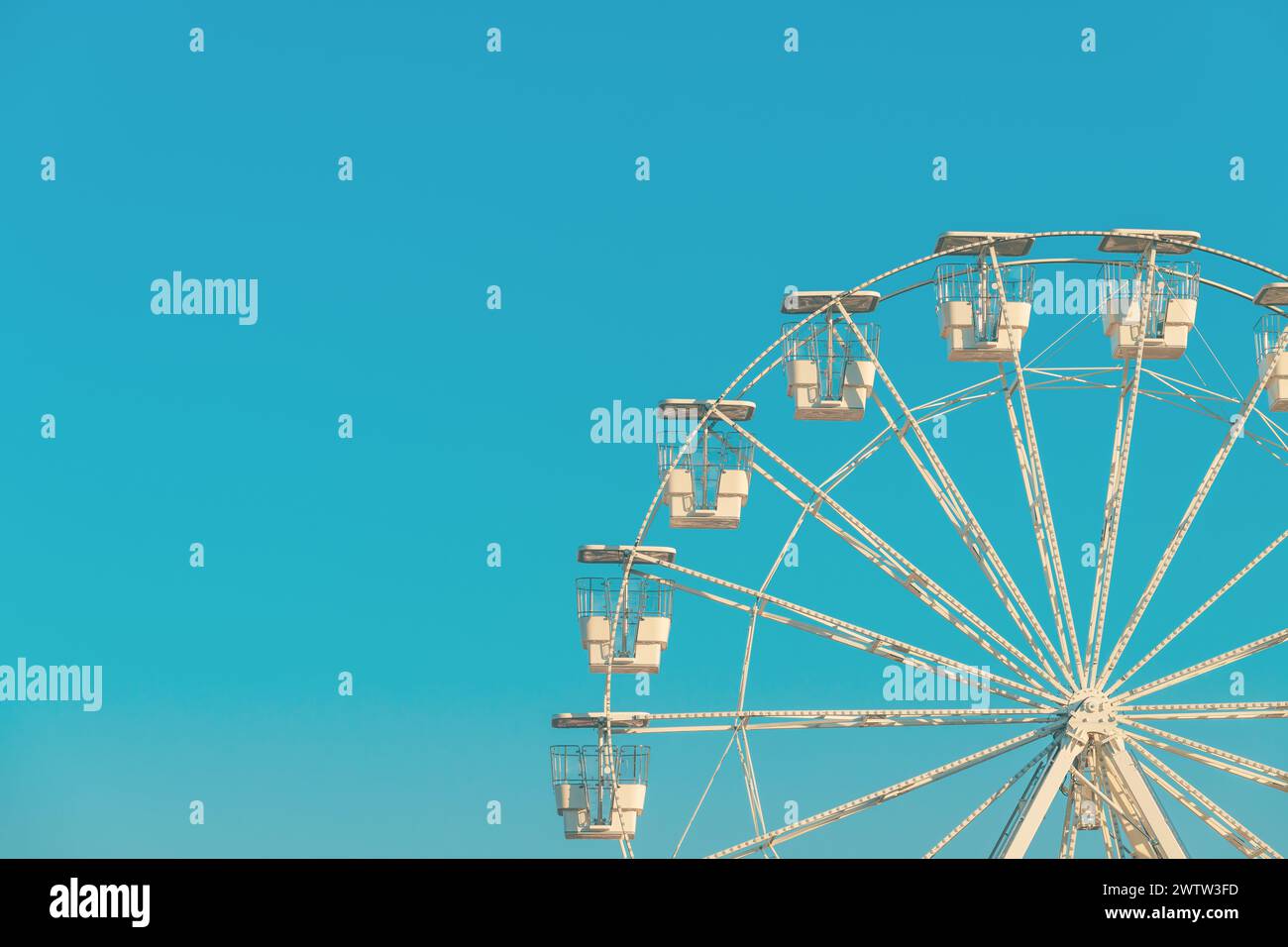 Giant white observation ferris wheel for panoramic view in amusement ...