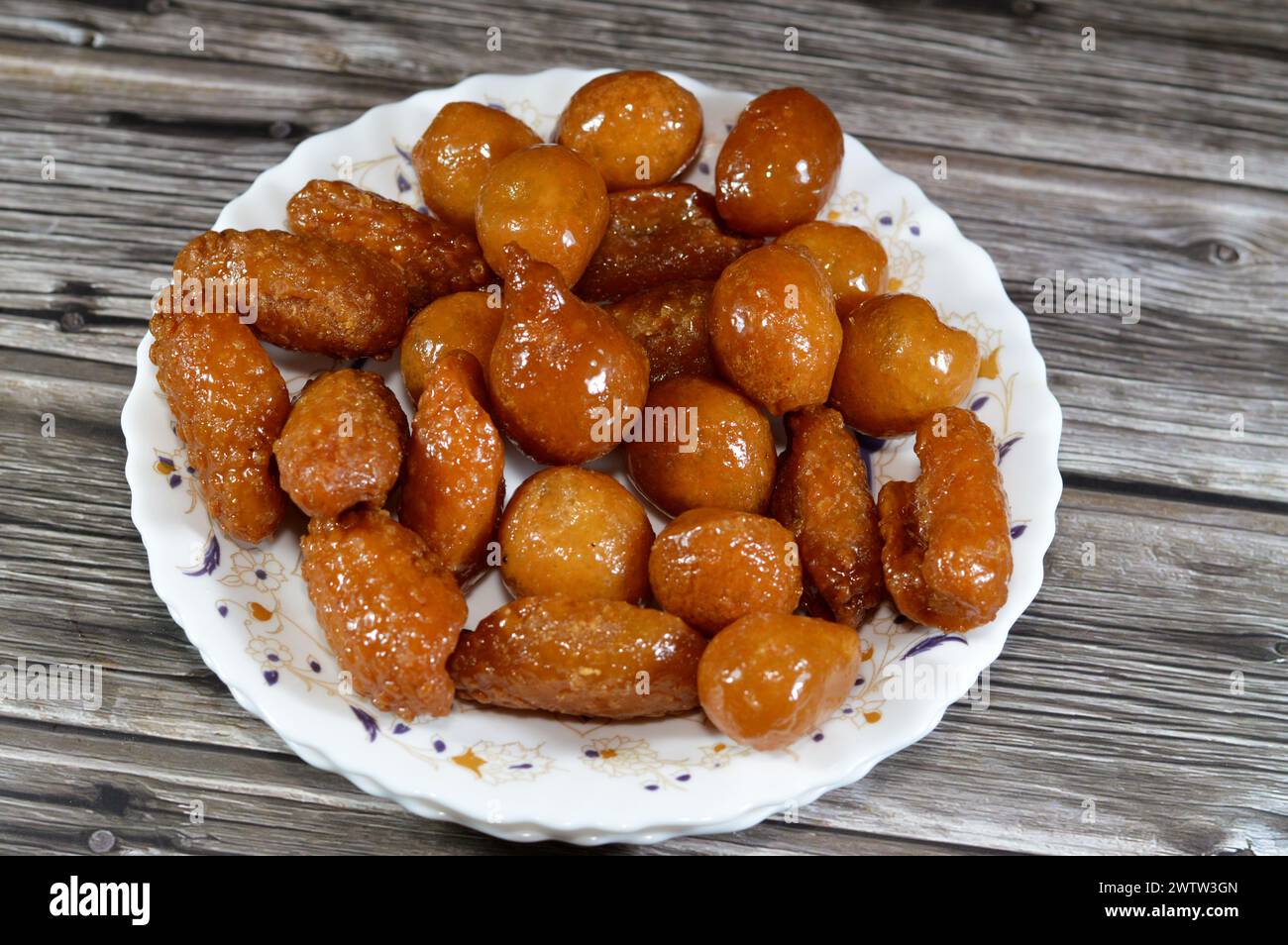 Assorted middle eastern desserts of Zalabia a type of middle eastern ...