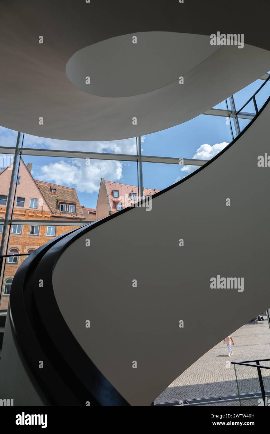 Nuremberg, Germany - July 19, 2023: Beautiful modern art spiral ...