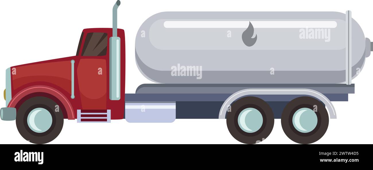 Tank truck cartoon icon. Oil transportattion. Fuel lorry Stock Vector ...