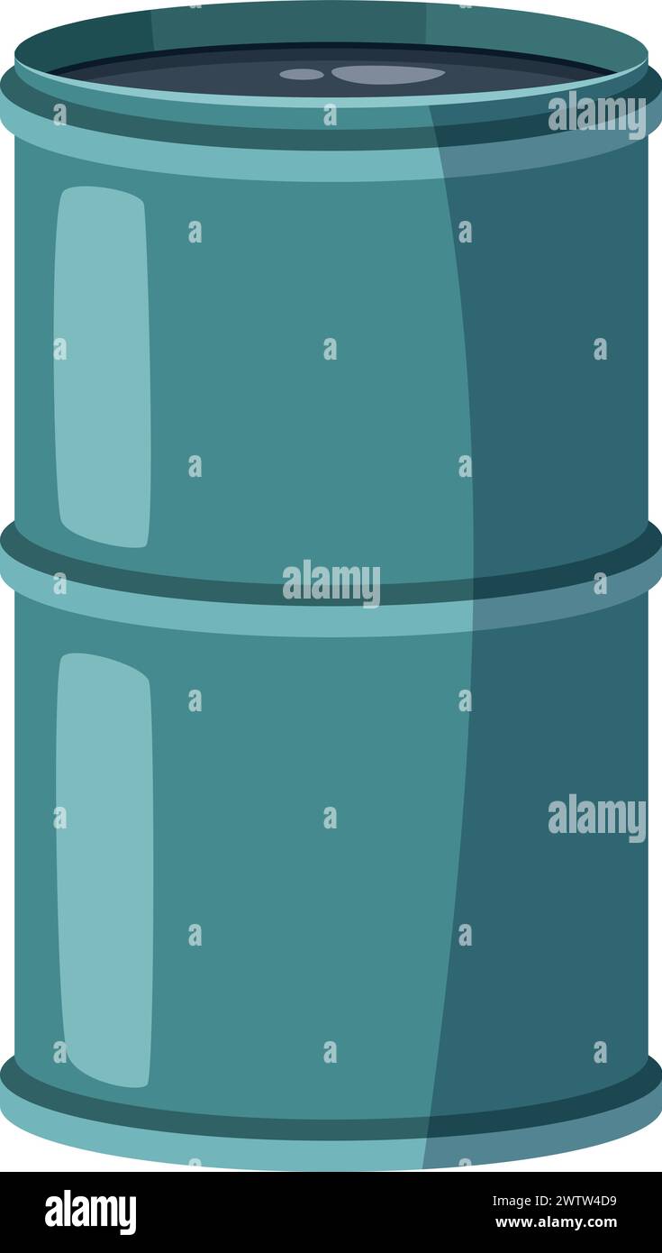 Oil barrel cartoon icon. Metal liquid container Stock Vector Image ...