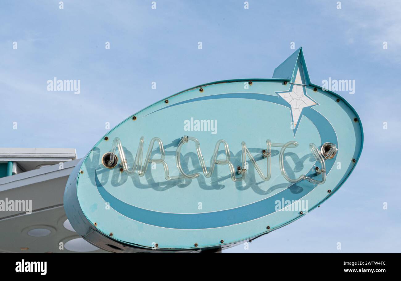 Googie architecture motel sign in Wildwood, New Jersey Stock Photo - Alamy