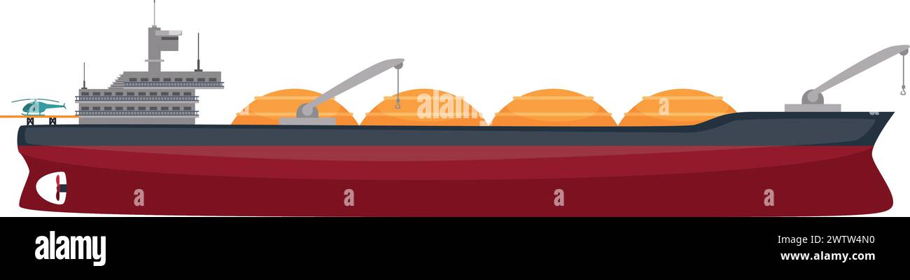 Oil tanker ship cartoon icon. Cargo ship Stock Vector Image & Art - Alamy