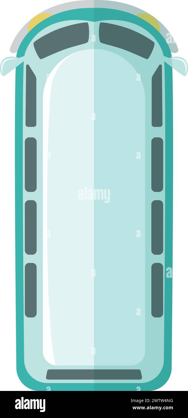Autobus top view. Public city passenger transport Stock Vector Image ...