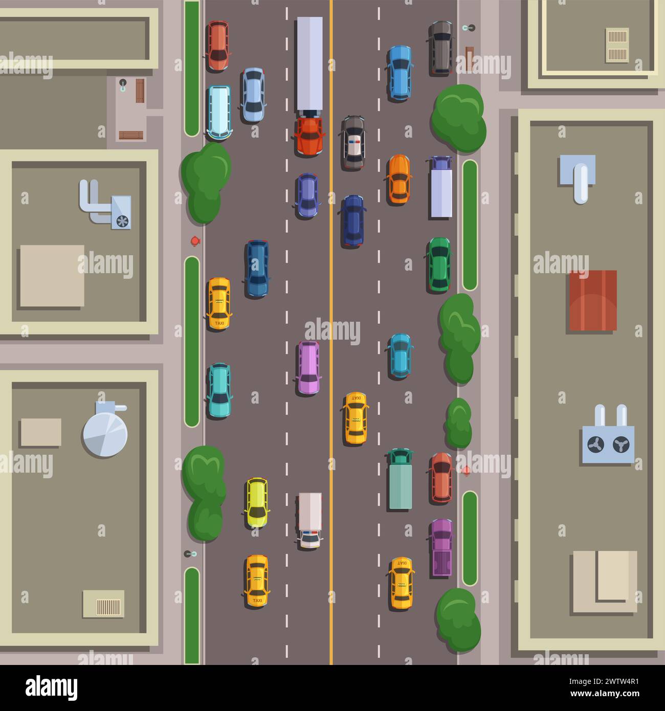 City traffic aerial Cut Out Stock Images & Pictures - Alamy