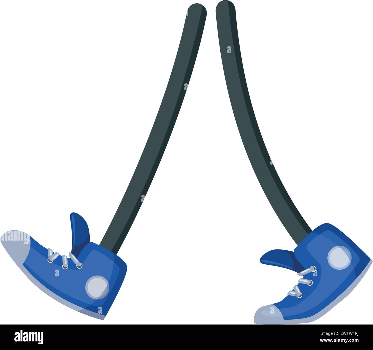 Legs walking. Funny comic feet activity position Stock Vector Image ...